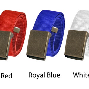 Build A Belt Men's Antique Gold Flip Top 1.5" Wide Buckle With Canvas ...