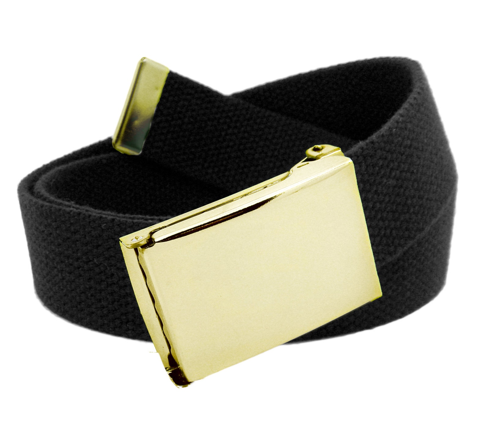 Build A Belt Men's Gold Flip Top 1.25" Wide Buckle With Canvas Web Belt ...