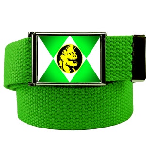 Build A Belt Kid's Power Ranger Buckle 1.25" Wide With Canvas Web Belt ...