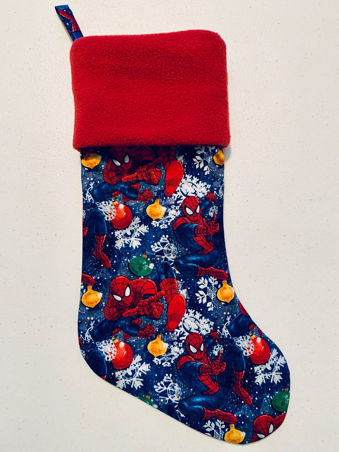 Spiderman Christmas Stocking - Etsy