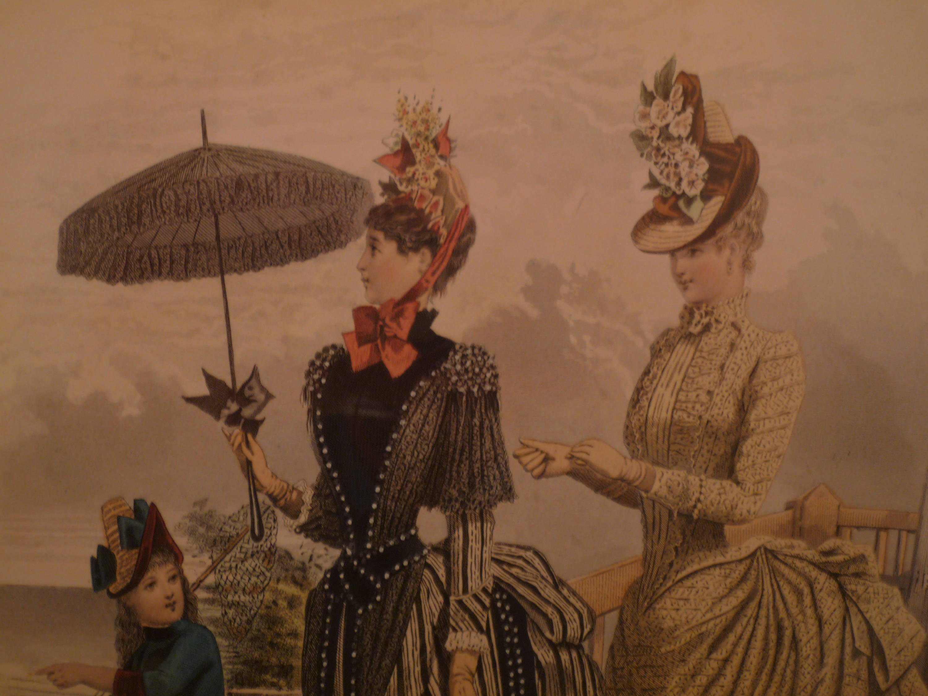 1800’s Antique Fashion Print From French Fashion Magazine " Le Moniteur ...