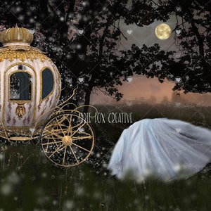 Cinderella Princess Digital Backdrop - Etsy