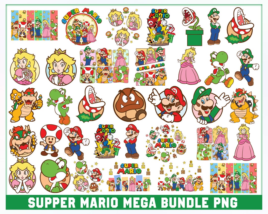 Super Mario PNG Bundle Super Mario Bundle Super Mario - Etsy