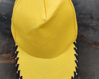 Handmade Beaded Baseball Cap: Native American Style, Sky-blue - Etsy