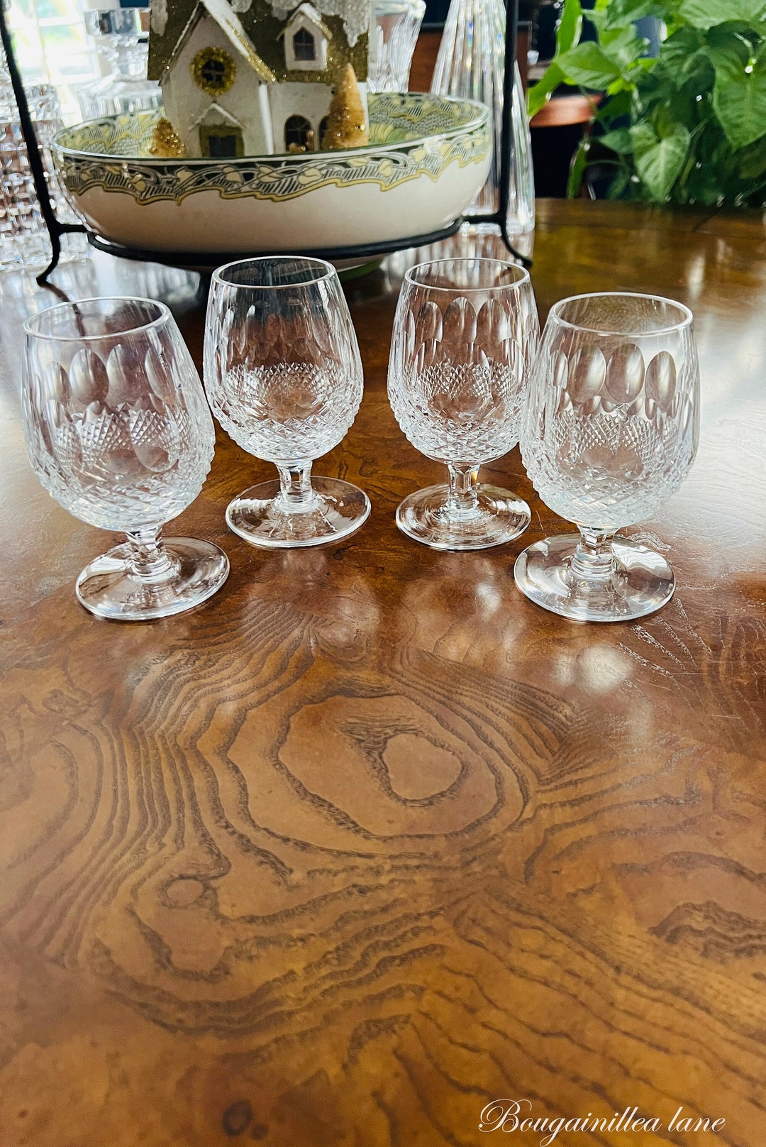 WATERFORD ‘colleen’ Small Brandy Glasses 4 1/2” Tall 6 Oz Capacity Set ...