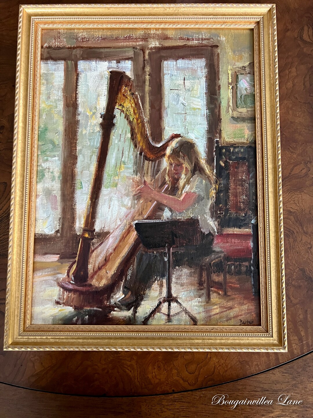 Original Oil on Board by STACY BARTER Florida Artist 17 1/8 X 13 1/4 ...