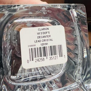 Waterford Crystal Clarion Spirit Decanter - Taller Size at 11 5/8" Tall ...