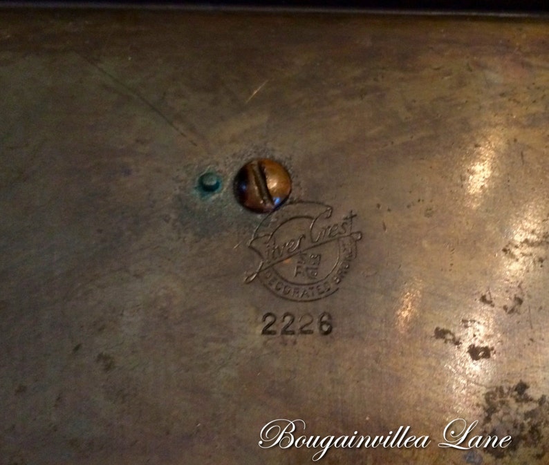 Bronze Pen/Inkwell Desk Set by 'SilverCrest' w/ | Etsy