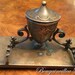 Bronze Pen/inkwell Desk Set by 'silvercrest' W/ - Etsy