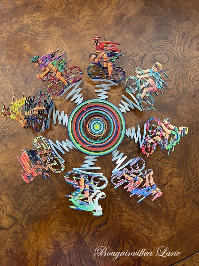 David Gerstein Cyclists Small Bowl Art Metal Art Tabletop or - Etsy