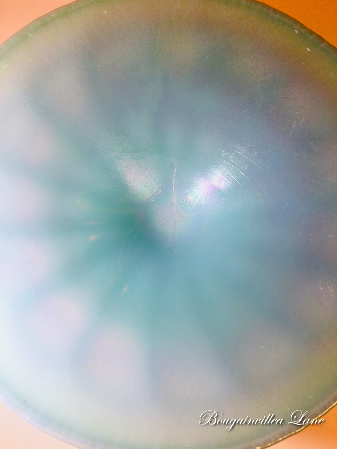 Jade Blue Shallow Tray Compote Card Tray Conical Compote on | Etsy