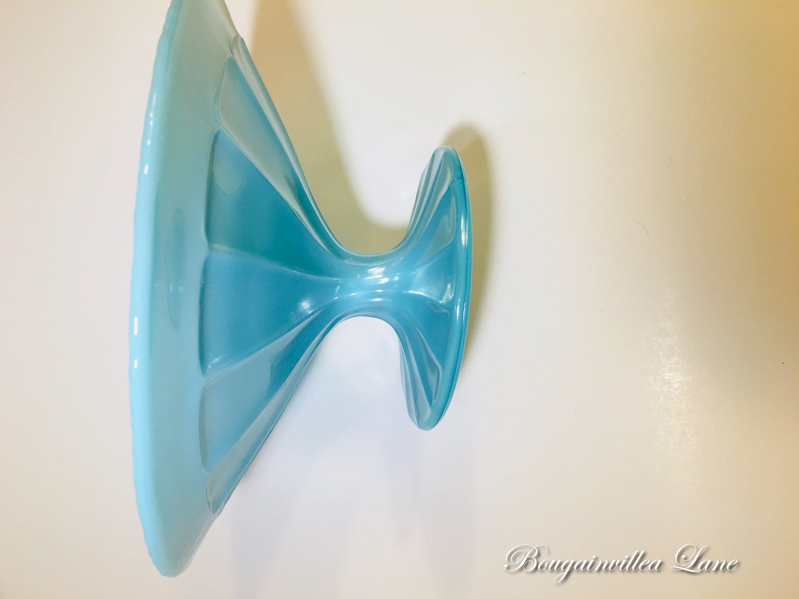 Jade Blue Shallow Tray Compote Card Tray Conical Compote on | Etsy