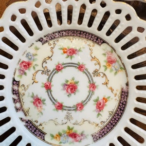 Reticulated Plates With Scattered Floral Center Germany Set of 8 - Etsy