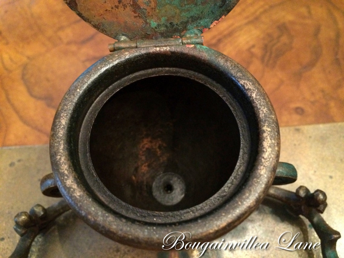 Bronze Pen/inkwell Desk Set by 'silvercrest' W/ | Etsy