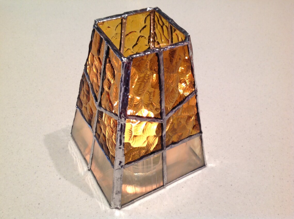 Chevron SMALL Candle Lantern in Art Deco Style - Etsy