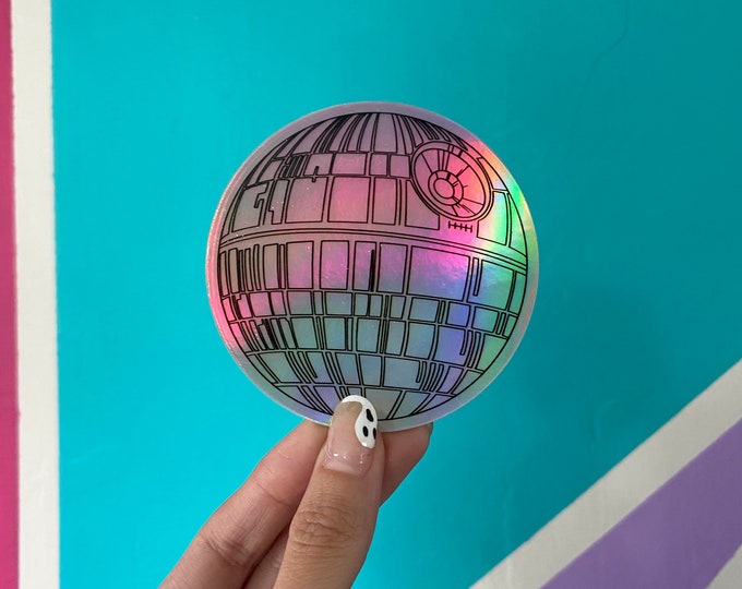 Holographic Death Star Sticker Star Wars Inspired Galaxy Vinyl Sticker ...