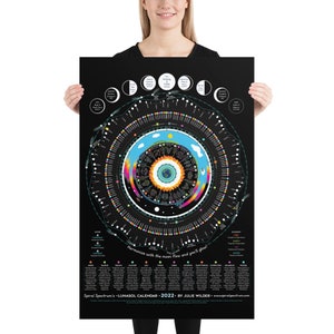 2024 Luna Sol Calendar Featuring Zodiac, Moon Phases, Circadian Cycles ...