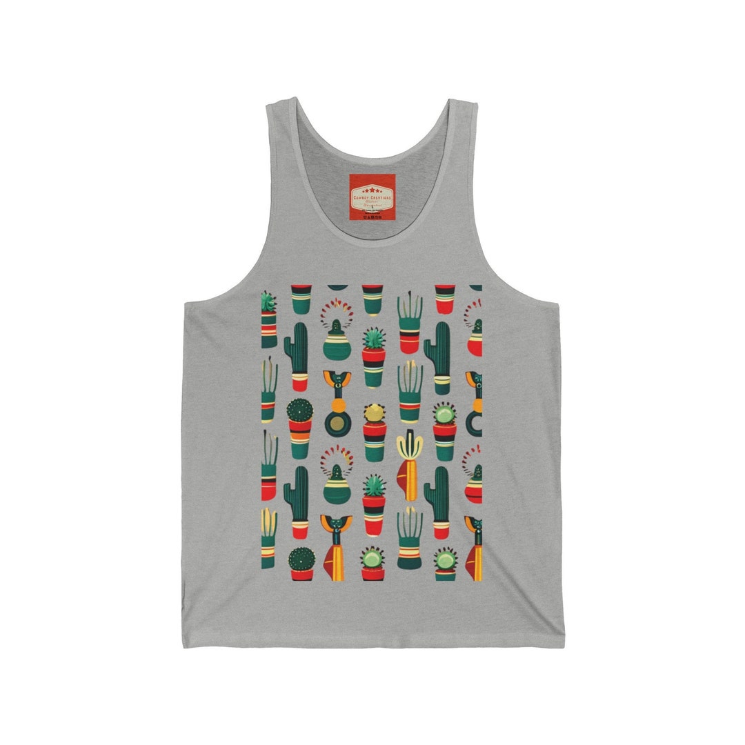 Succulent Tank Top Cactus Succulent Theme Unisex Jersey Tank-top ...