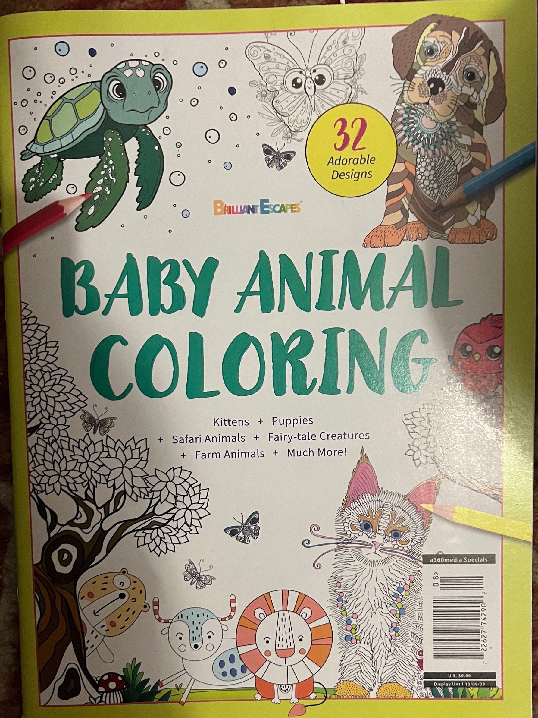 Baby Animal Coloring Magazine - Etsy
