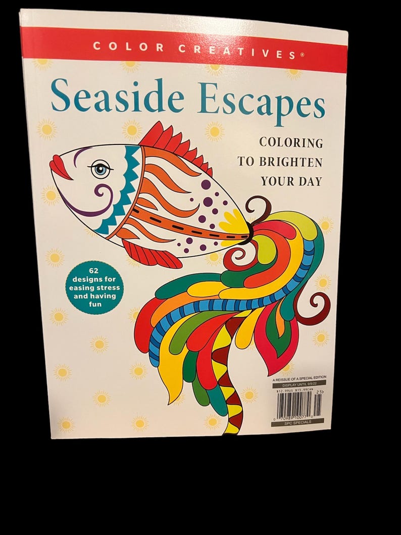 Color Creatives Seaside Escapes Coloring Book - Etsy