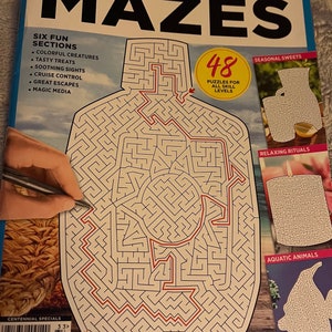 Brain Fun Mazes Magazine - Etsy