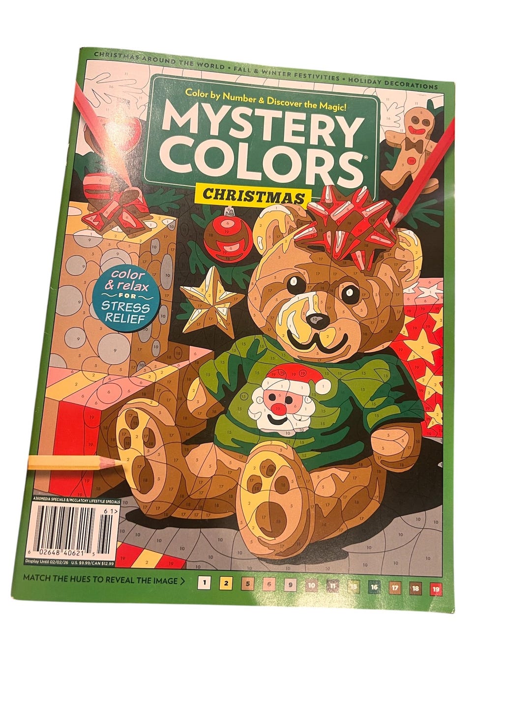 Color by Number Mystery Colors - Christmas - Etsy