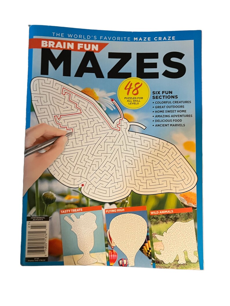 Brain Fun Mazes Magazine - Etsy