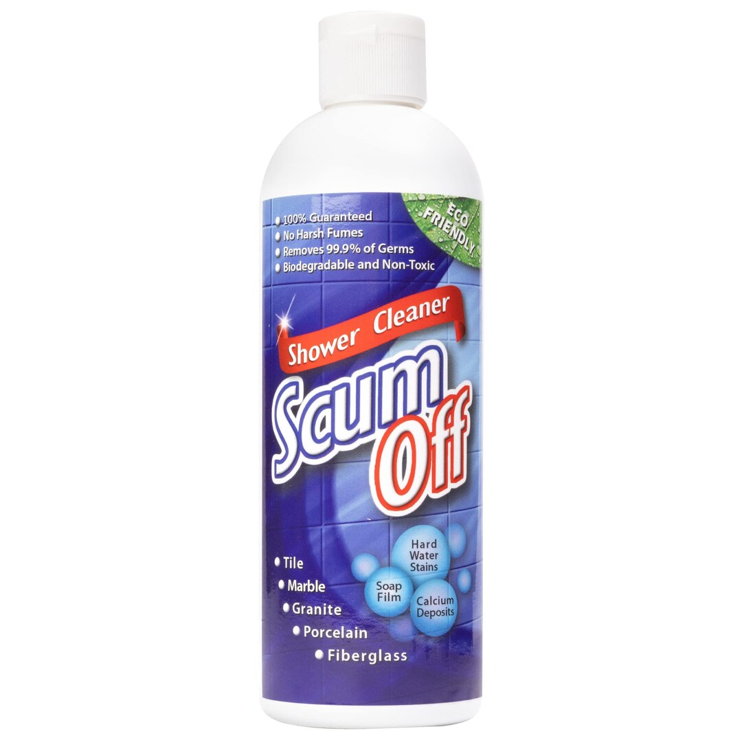 Scum off Shower Cleaner for Fiberglass, Tile, Grout, Stone, Porcelain ...