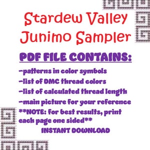Stardew Valley Junimo Rainbow Sampler - Cross Stitch Sampler - Instant ...