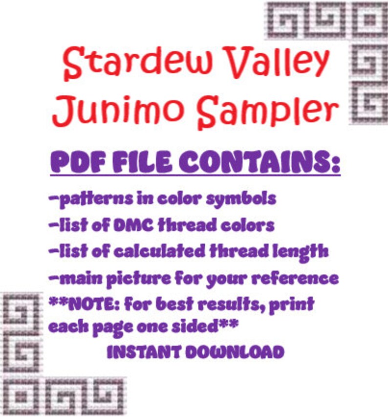 Stardew Valley Junimo Rainbow Sampler - Cross Stitch Sampler - Instant ...