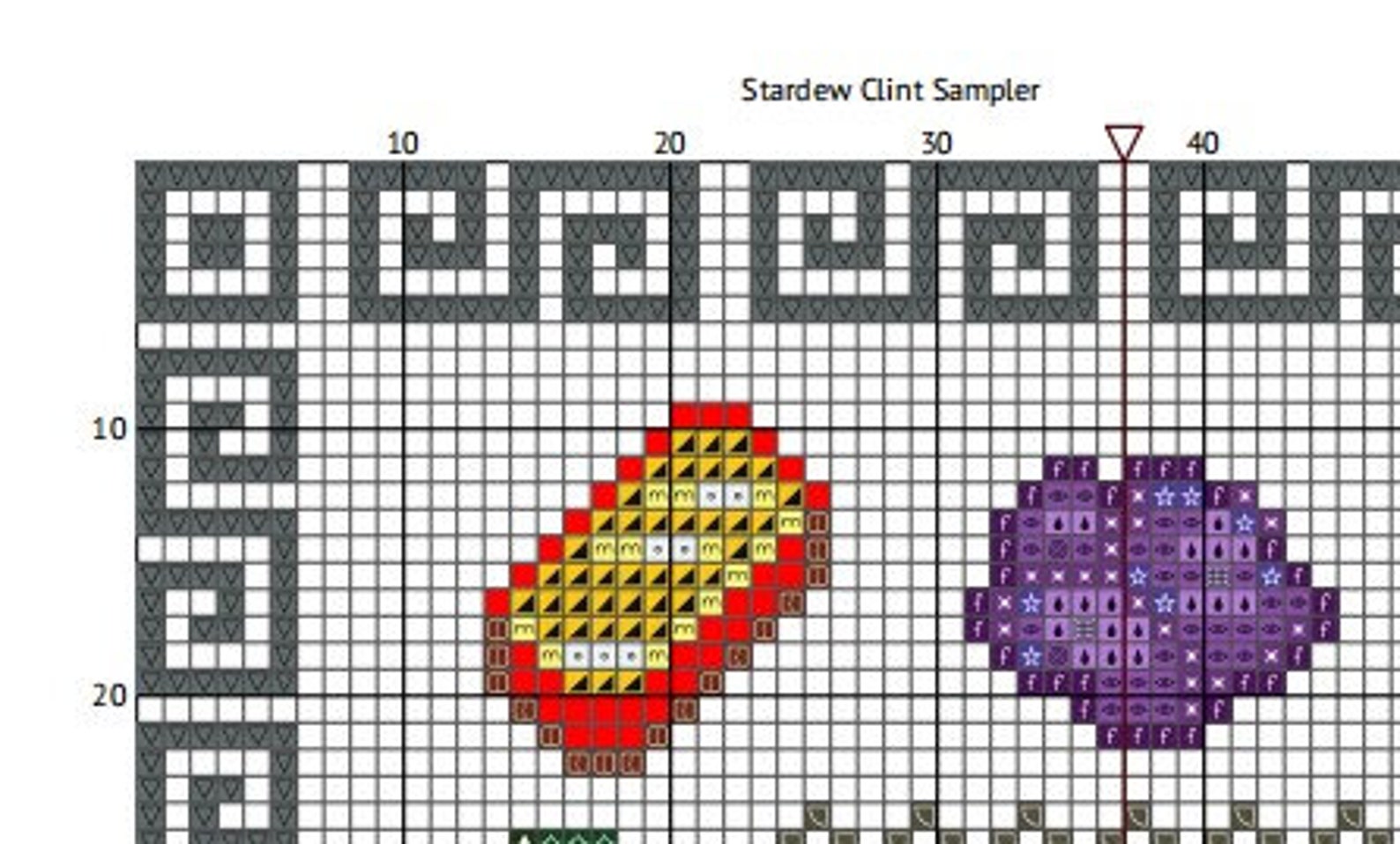 Stardew Valley Clint Sampler - Cross Stitch Sampler - Instant Download ...