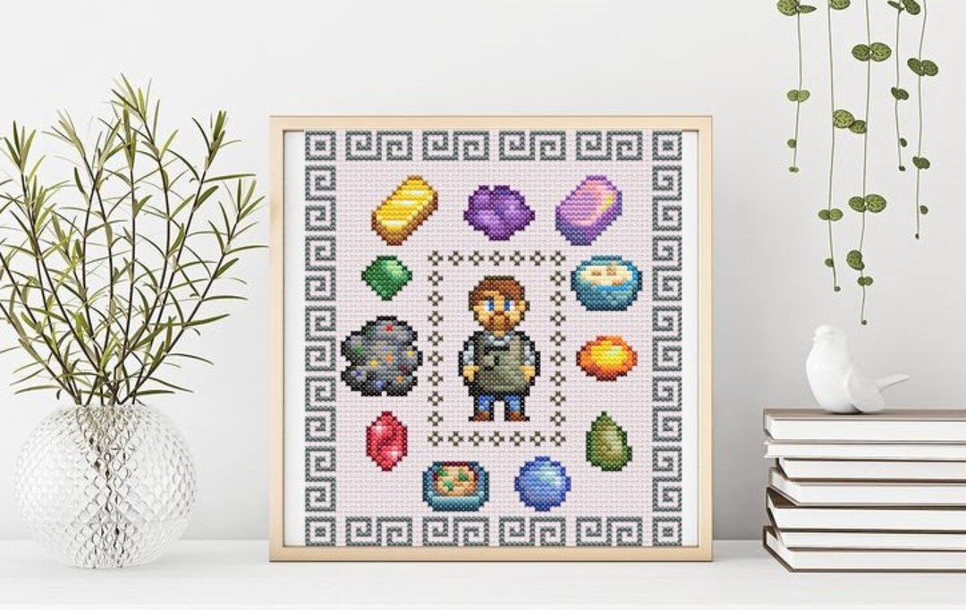 Stardew Valley Clint Sampler - Cross Stitch Sampler - Instant Download ...