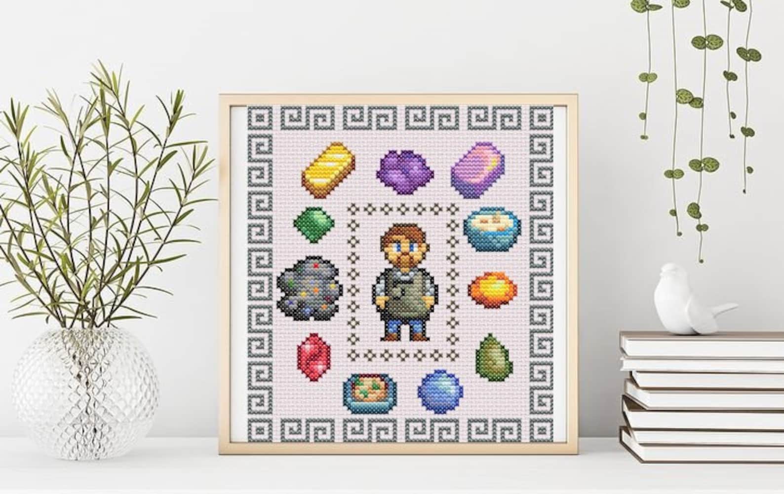 Stardew Valley Clint Sampler - Cross Stitch Sampler - Instant Download ...