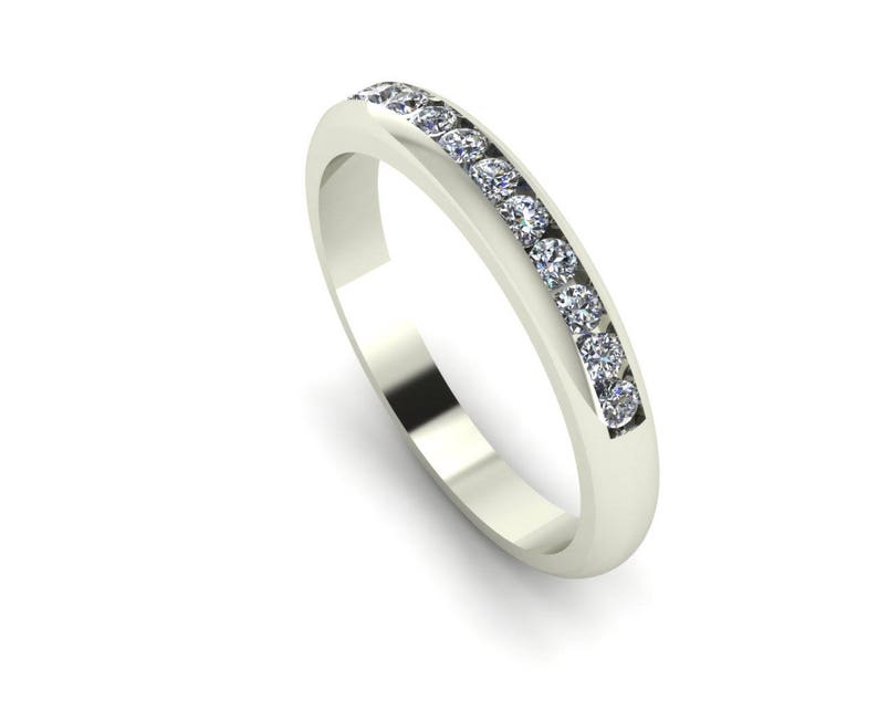 Women's Channel Set Diamond Wedding Band MRC798 4000-20 - Etsy