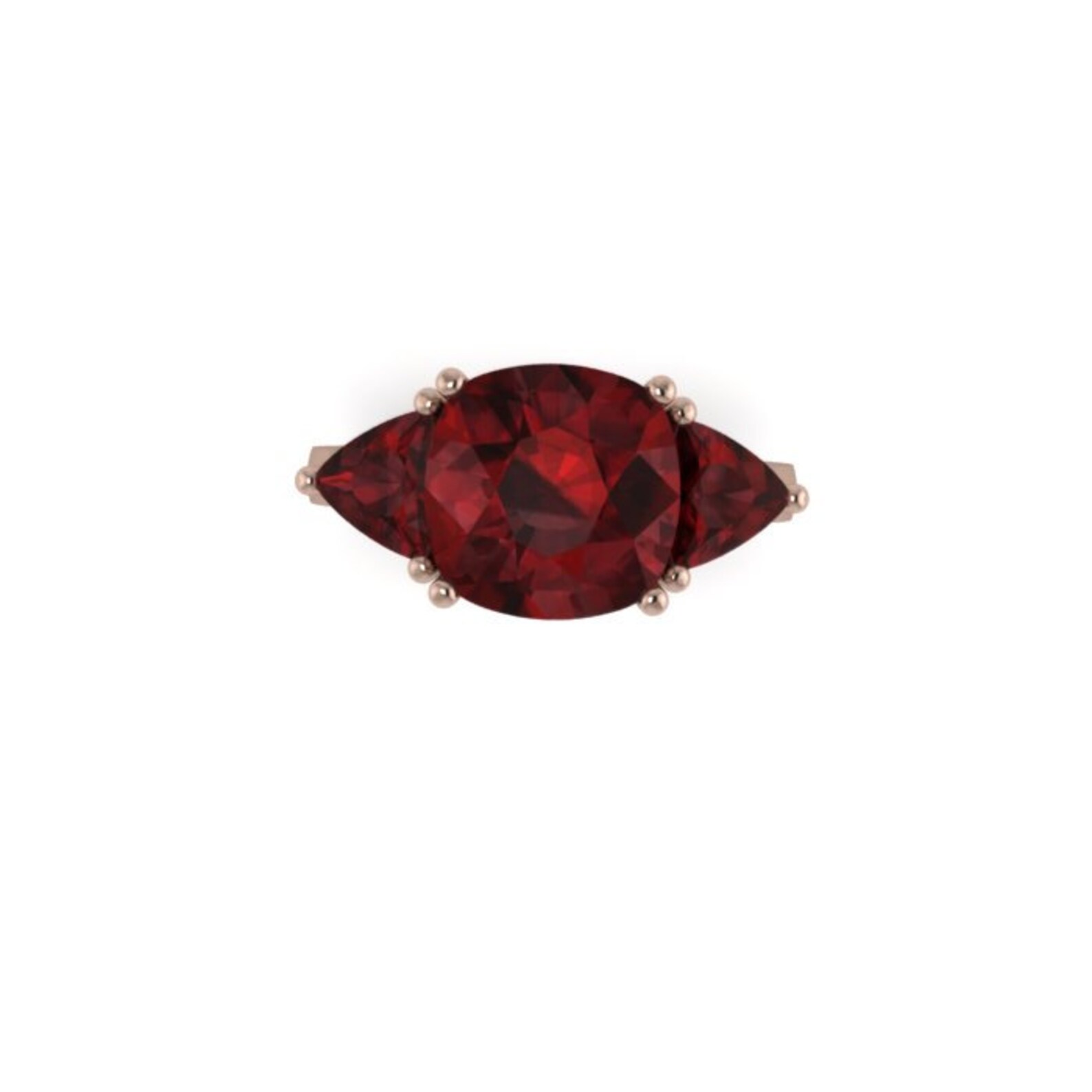 Women's Cushion Cut Garnet Ring - Etsy