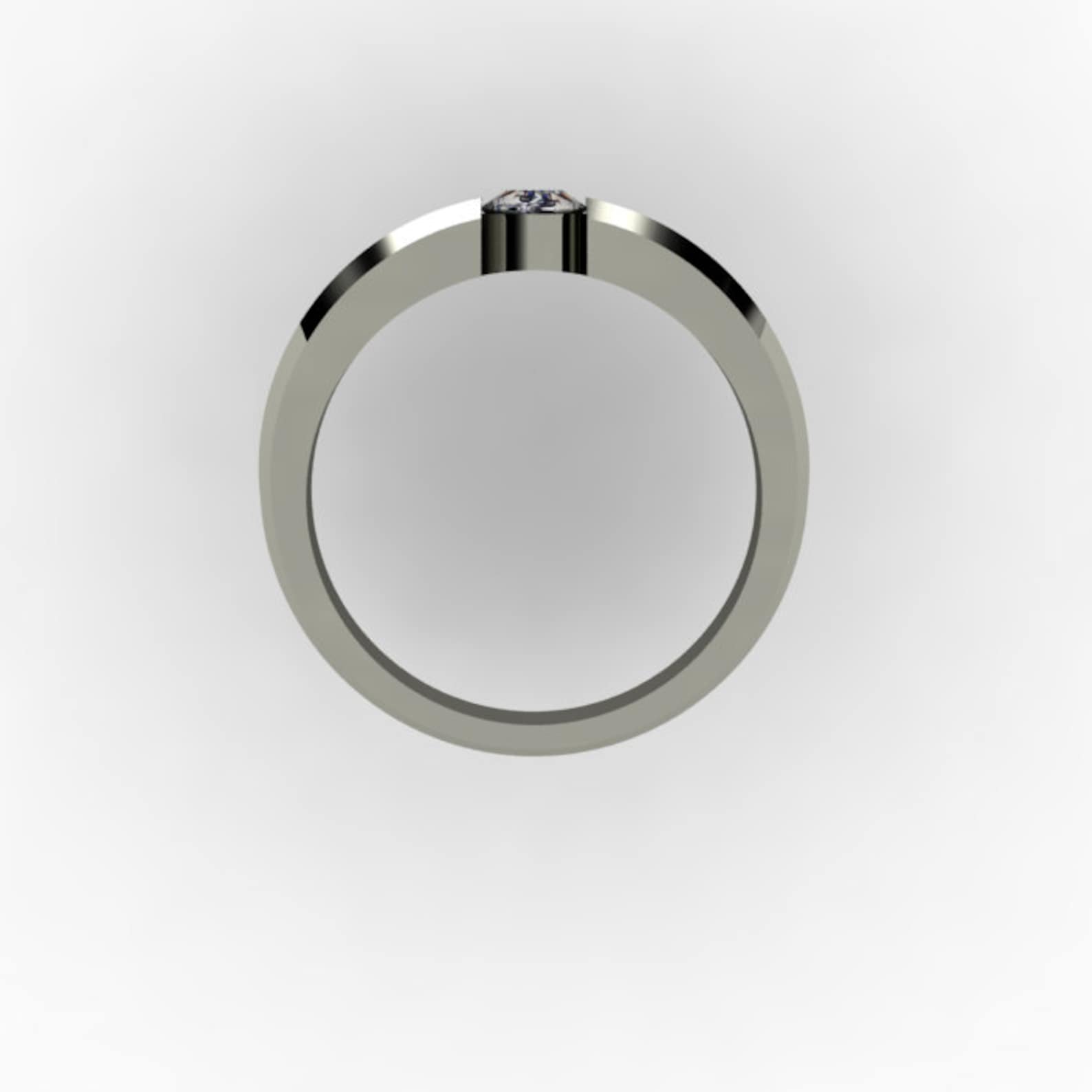 Men's Single Stone Diamond Wedding Band MRC66 4000-40 - Etsy