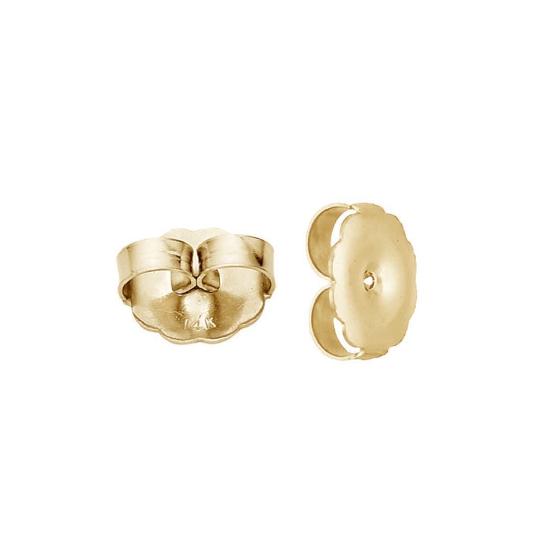 Jumbo 14k/18k Solid Gold Earring Backs, Friction Push Backs (pair) - Etsy