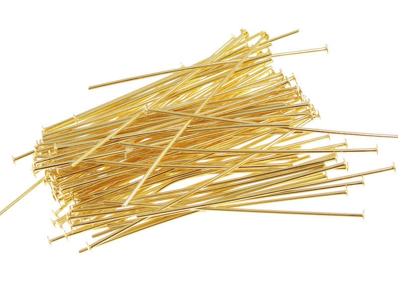 All Gauge 25pcs Gold Filled flat Cupped head Headpin pin | Etsy