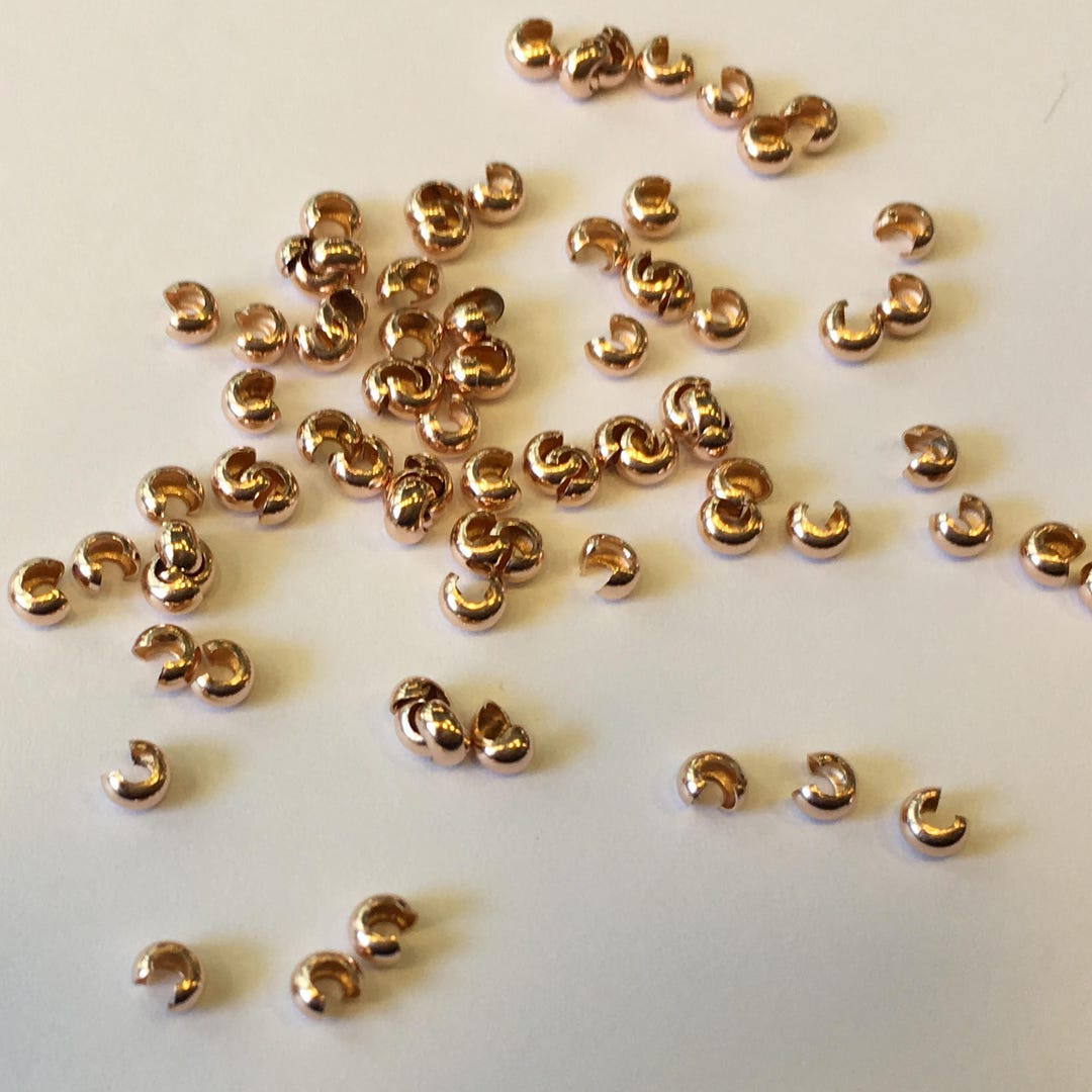 CRIMP BEAD COVER 14k Gold Filled - 25pcs - Etsy