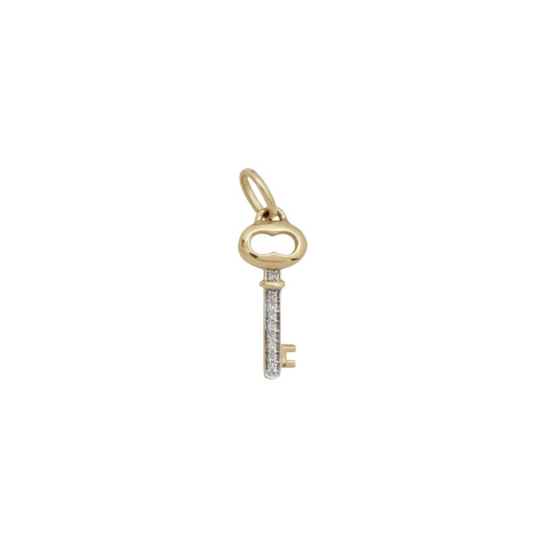 Diamond Key Charm 14K Gold for Necklace and Bracelet - Etsy