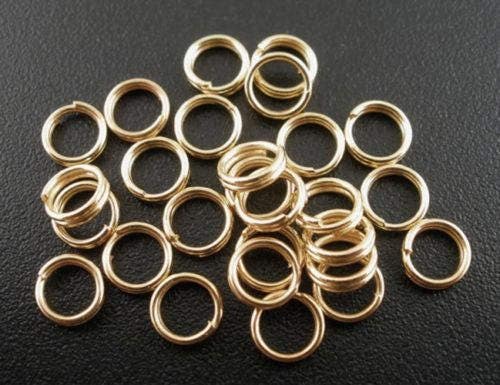 10pcs Gold Filled Split Jump Ring Charm Pendant Bail Connector | Etsy