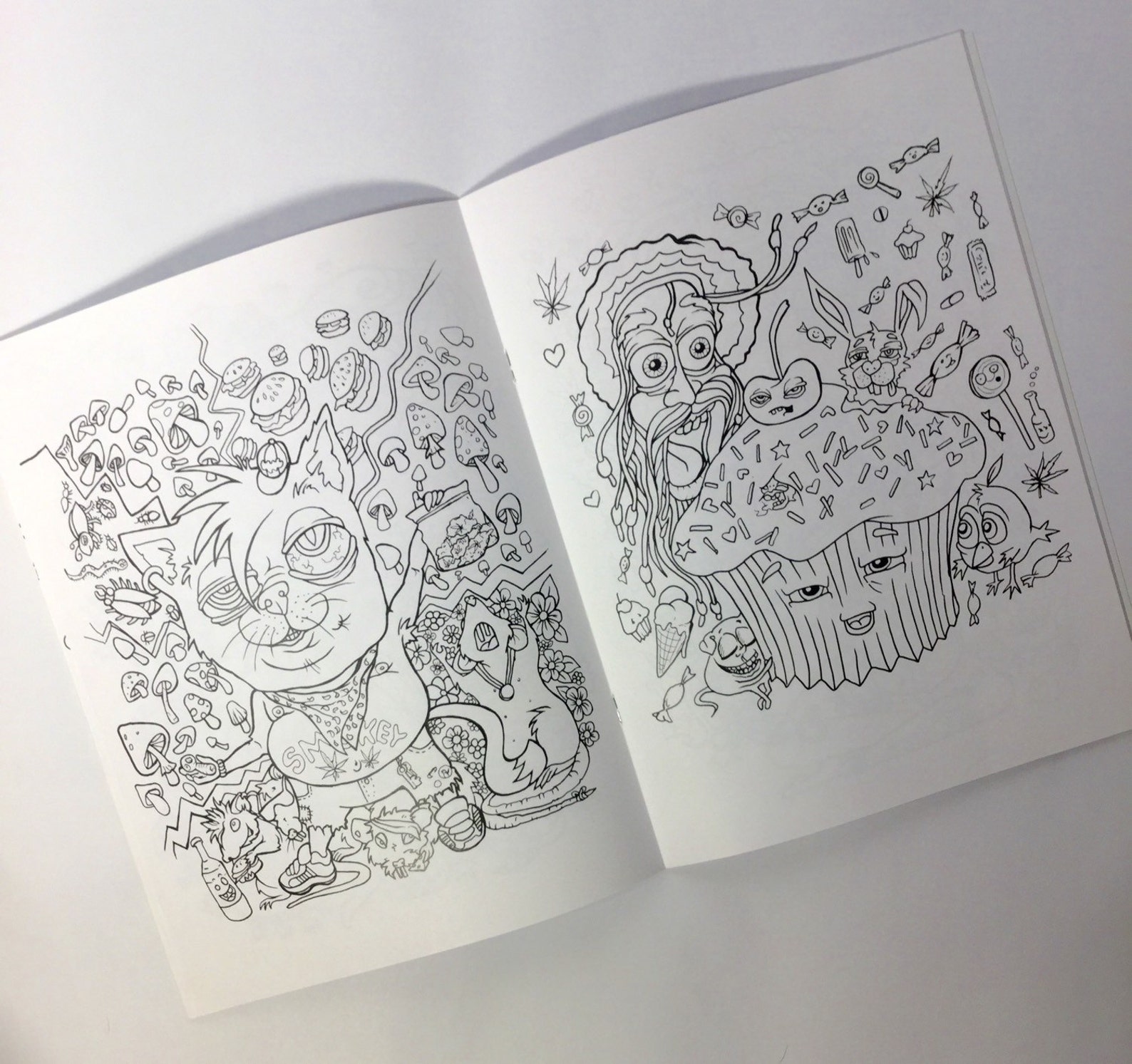 Stoner Coloring Book for Adults Weed Stuff Adult Coloring - Etsy