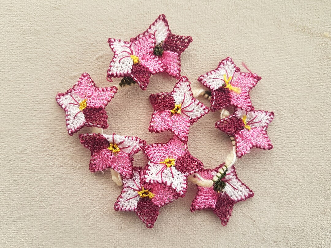 Oya Flower, Needle Lace Flower, 10 Pieces - Etsy