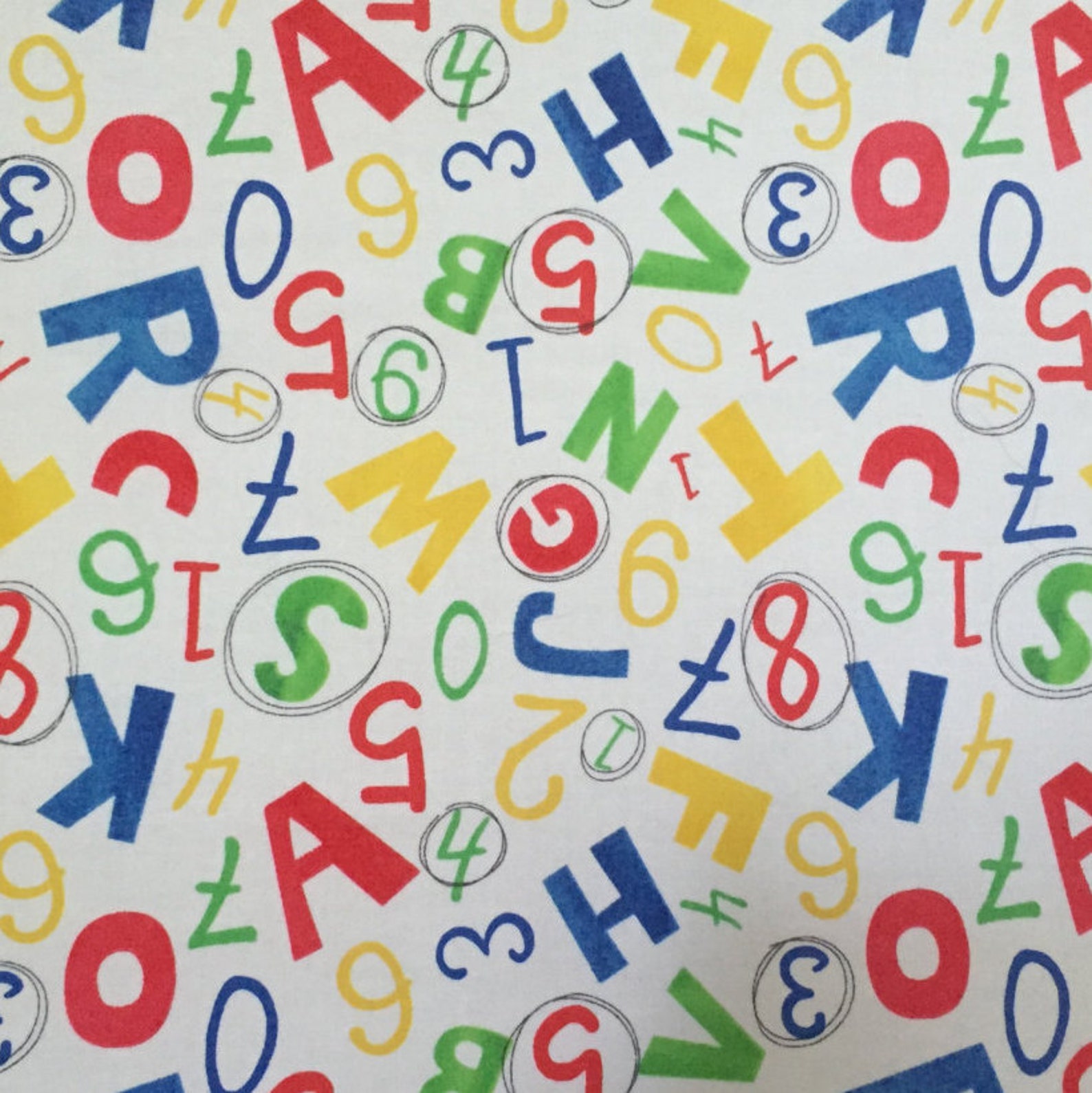 Cotton Changing Pad Cover ABC 123 Primary Colors Red Yellow - Etsy