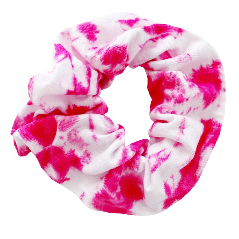 Shibori Pink Tie-dye Scrunchie, Ponytail Holder - Etsy
