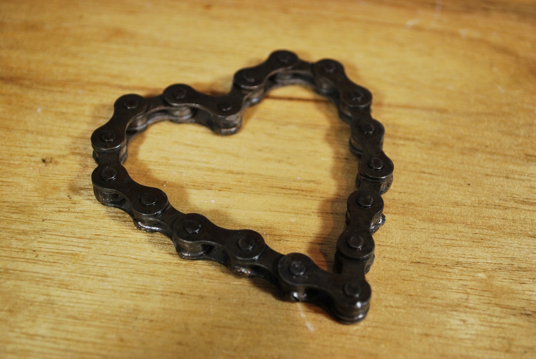Small Bike Chain Heart - Etsy