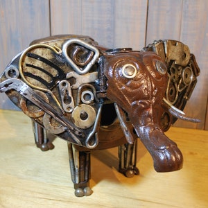 Scrap Metal Elephant - Etsy