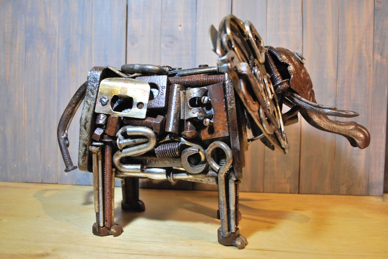 Scrap Metal Elephant - Etsy