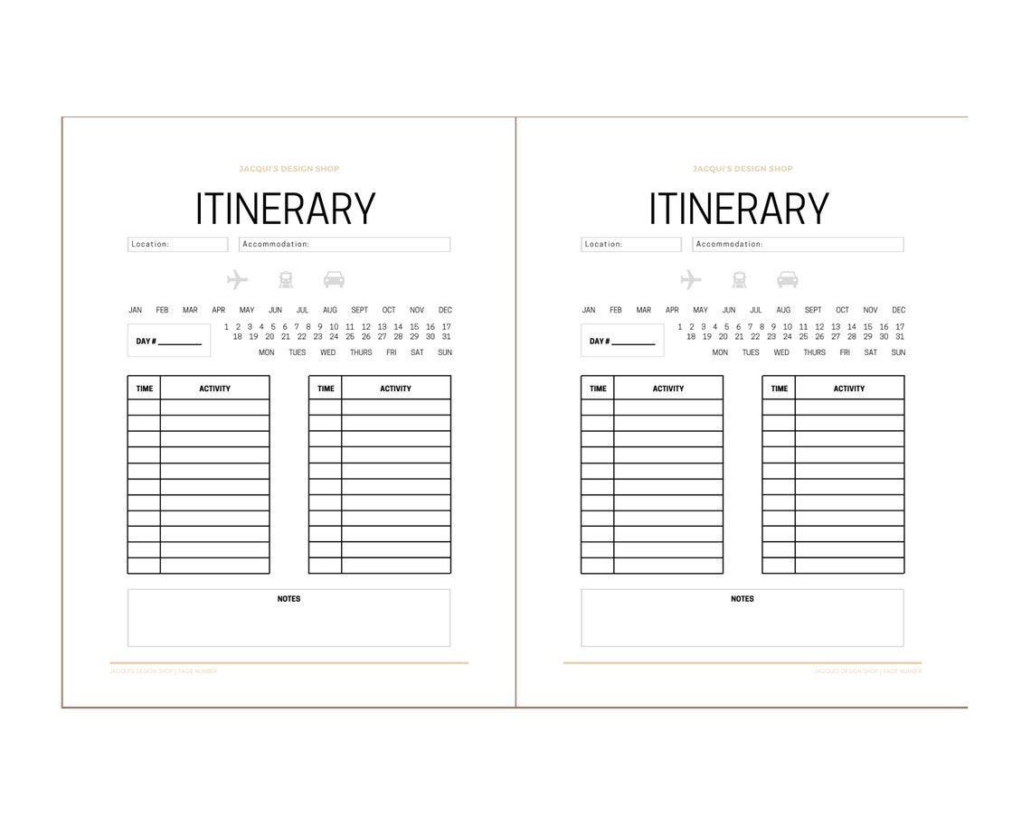Custom Travel Itinerary Magazine, Custom Travel Planner, Custom Travel ...
