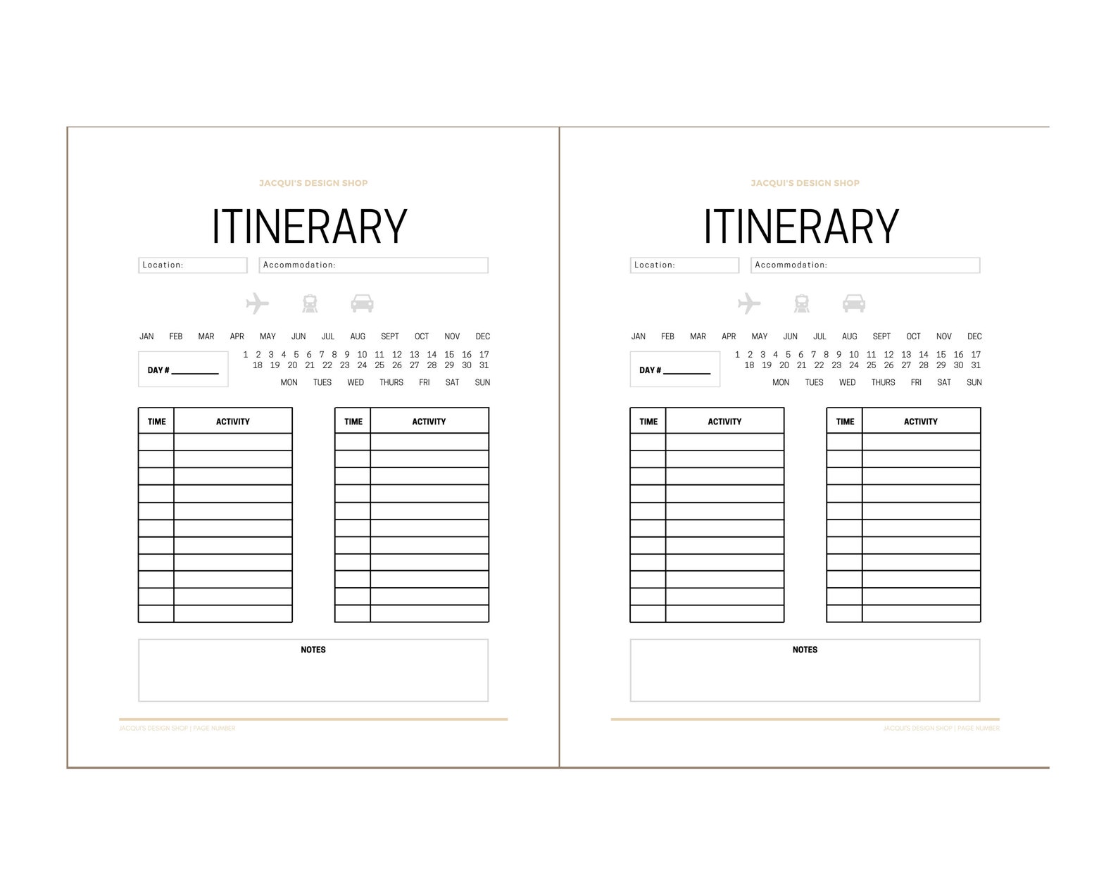 Custom Travel Itinerary Magazine, Custom Travel Planner, Custom Travel ...